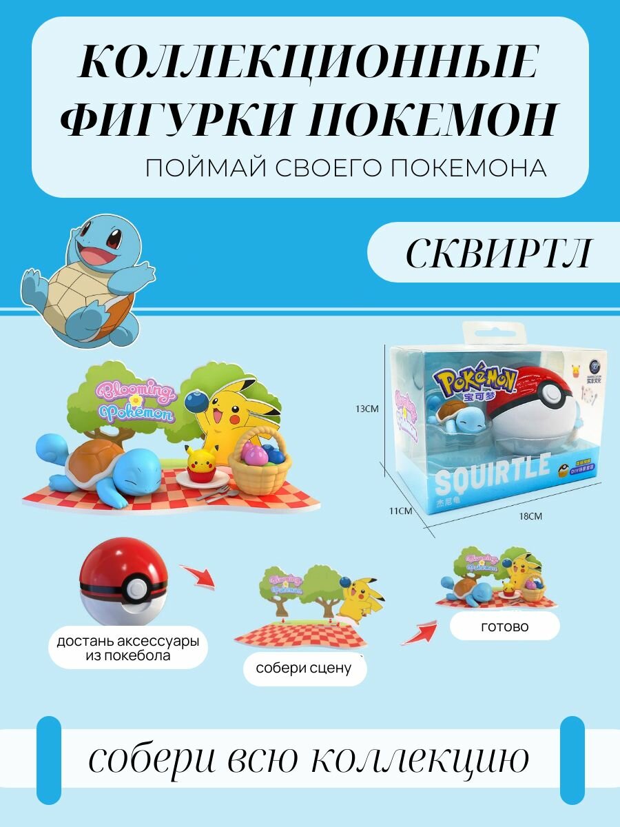 Коллекционная фигурка Pokemon Сквиртл