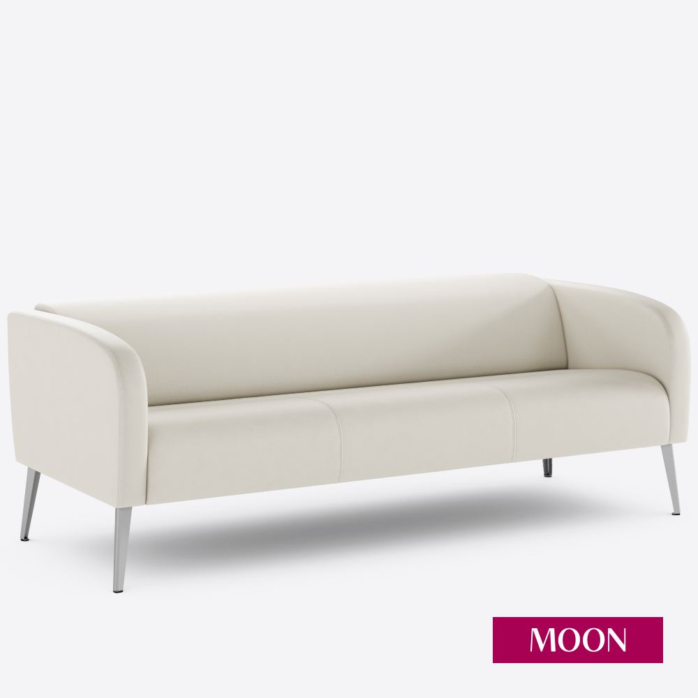 Диван MOON 151 экокожа, цвет кремовый, нераскладной, 192*84*70, эксклюзивная высокоэластичная пена (UniqFoam)