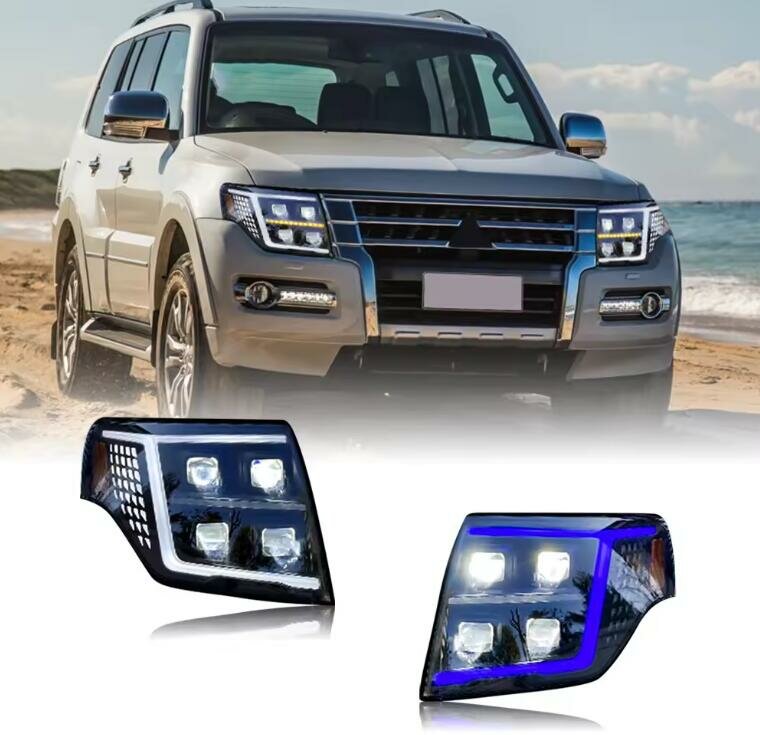 Фары автомобильные, 2 шт, арт. HL-Pajero-V93