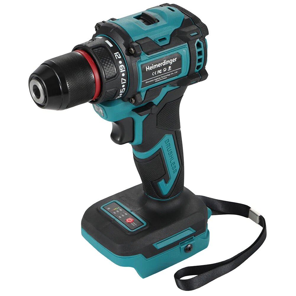 Heimerdinger Беспроводная дрель 10мм 2 скорости