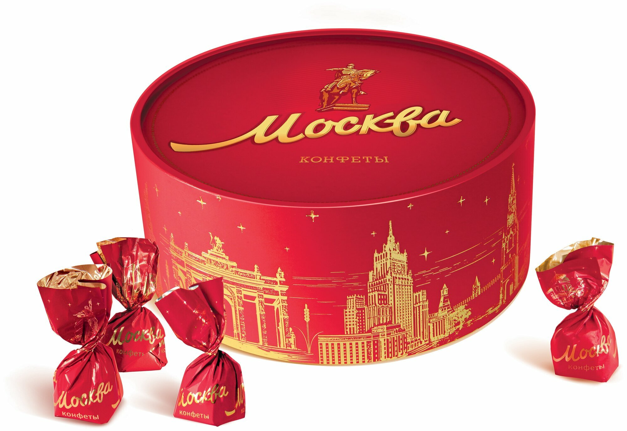 Набор конфет Красный Октябрь "Москва", молочный шоколад, ассорти, 200 гр