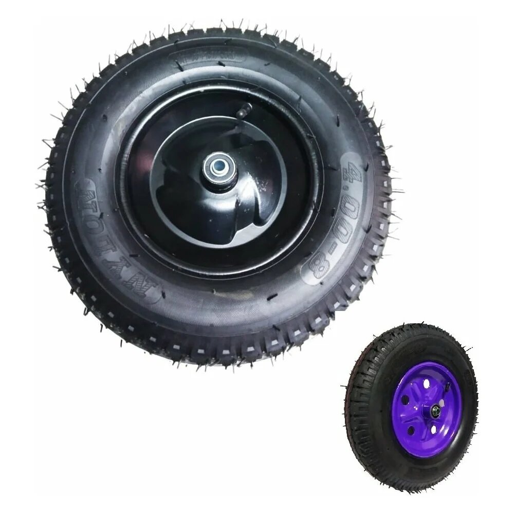 Пневматическое колесо нейлон Профи-8 12 ммпнпн LWI LWI39-12ПН, для одноколесных тачек