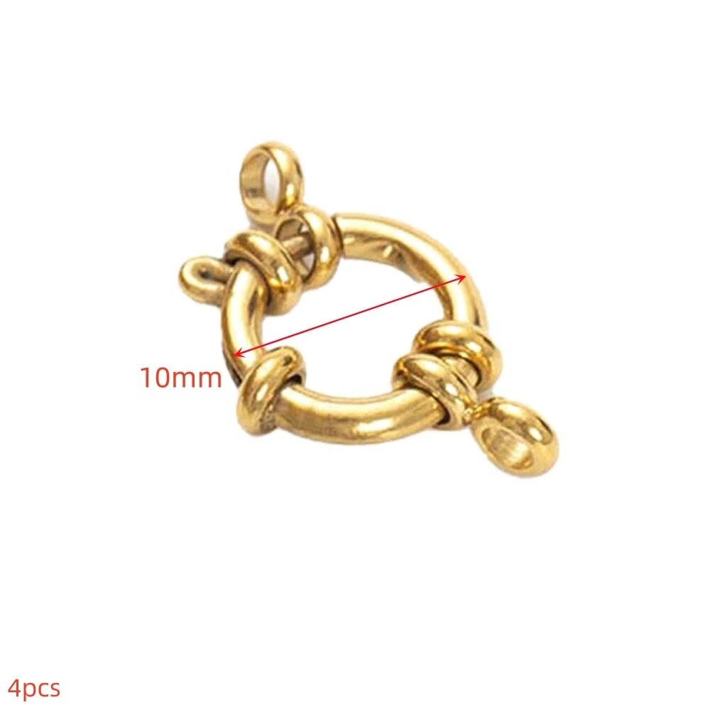 Круглые пружинные кольца из нержавеющей стали для рукоделия GD 10 x 4 Pcs