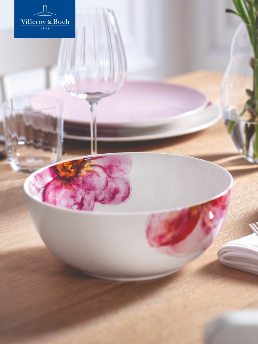 Салатник 23 см, 1700 мл, Rose Garden, Villeroy & Boch, Премиум-Фарфор