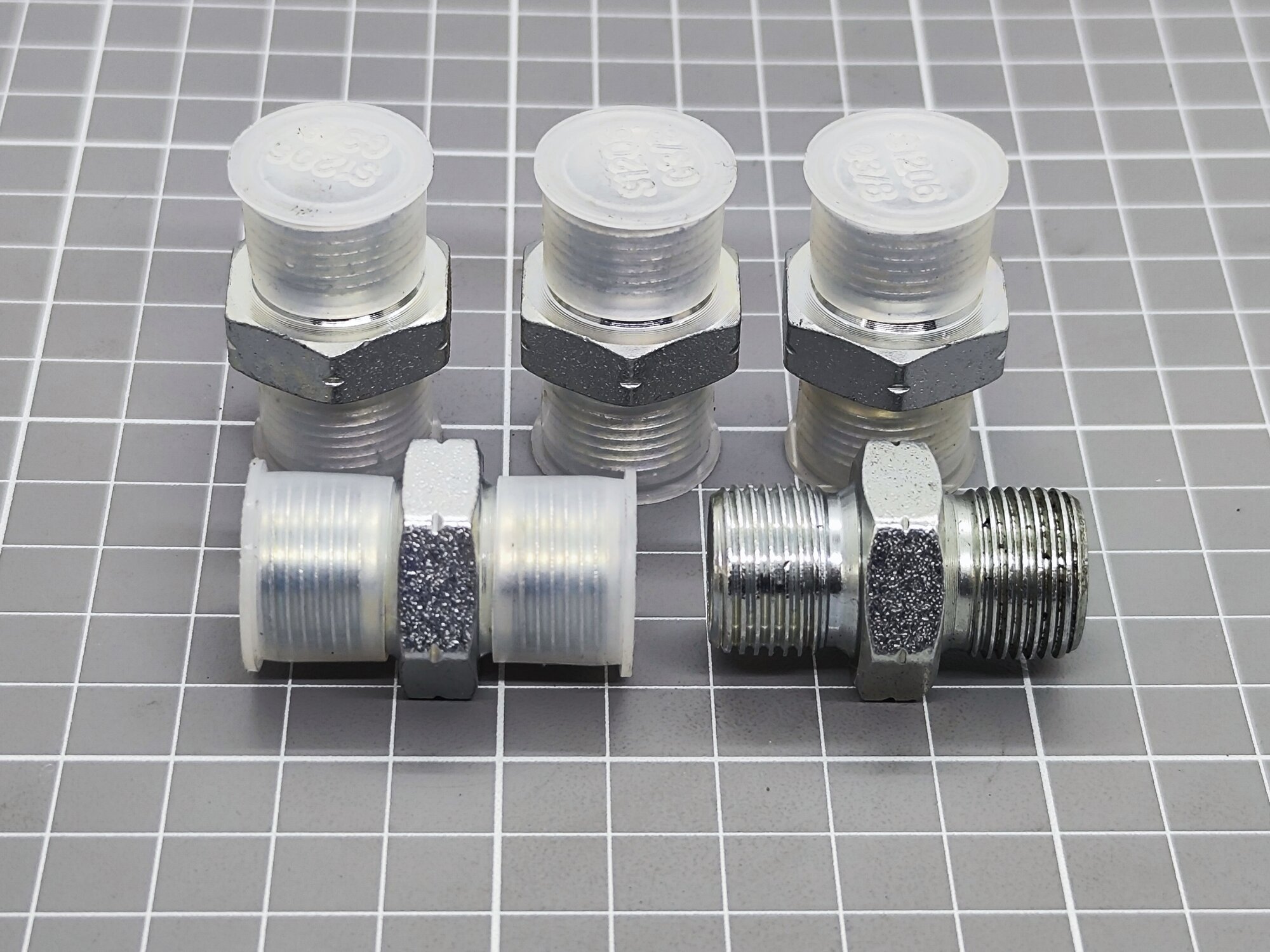 Адаптер BSP 3/8" - BSP 3/8" (ш-ш) соединительный прямой для РВД и гидравлических систем (5 шт)