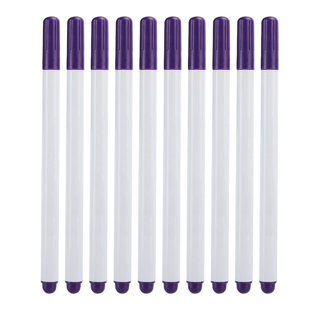 10pcs Water Soluble Erasable Pen Fabric Marker Pens Tailoring Tool AccessoriesPurple