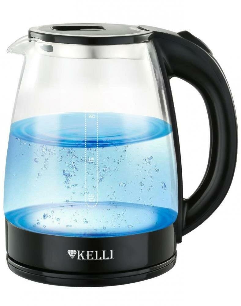 Электрический чайник KELLI KL-1368 объем 1.8 л, мощность 2200 Вт, черный