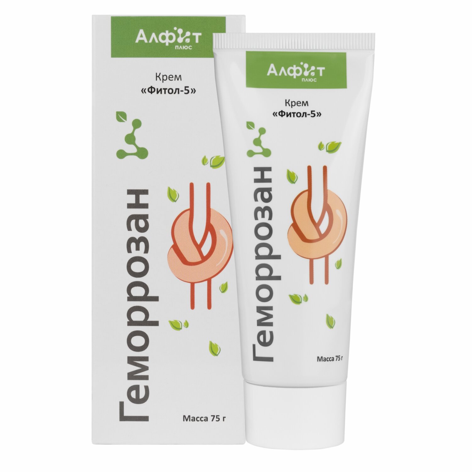 ГЕМОРРОЗАН, крем "Фитол-5", противогеморроидальный от бренда "Алфит Плюс", объем 75 мл