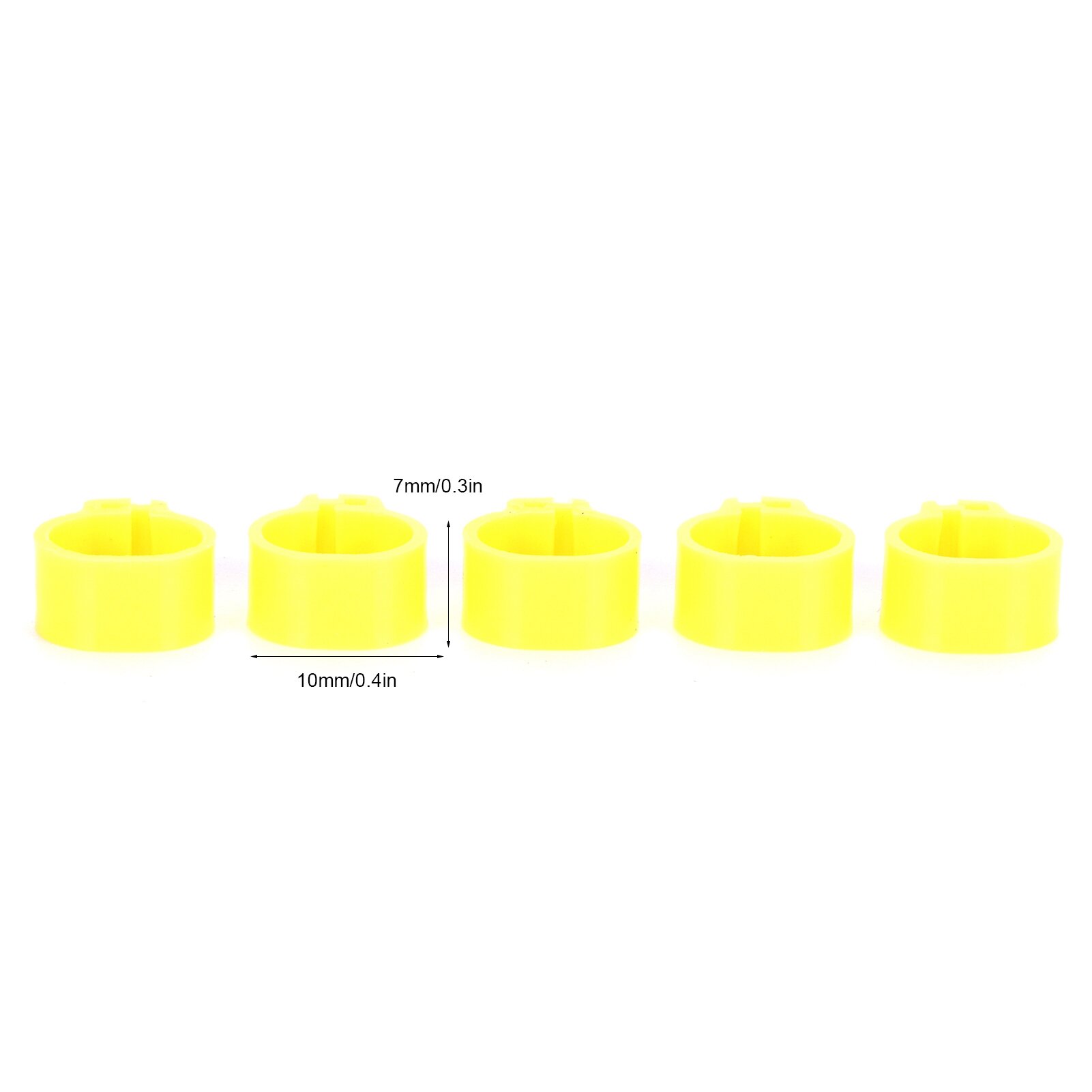 200 шт, 10 мм, кольцо для ног с голубями без слов, зажим для ног птицы, идентификационное кольцо, принадлежности для птиц, желтый