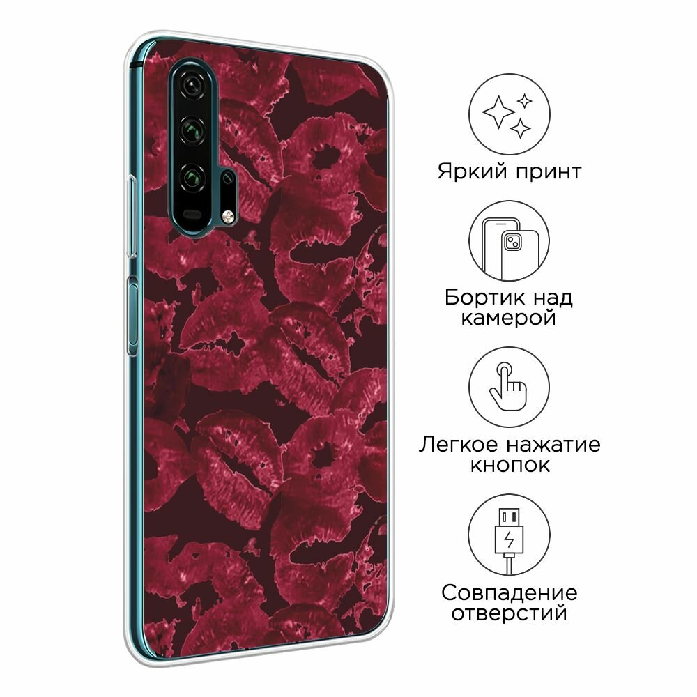 Чехол на Honor 20 Pro / Хонор 20 Про с принтом Помада паттерн 1 — фото 1