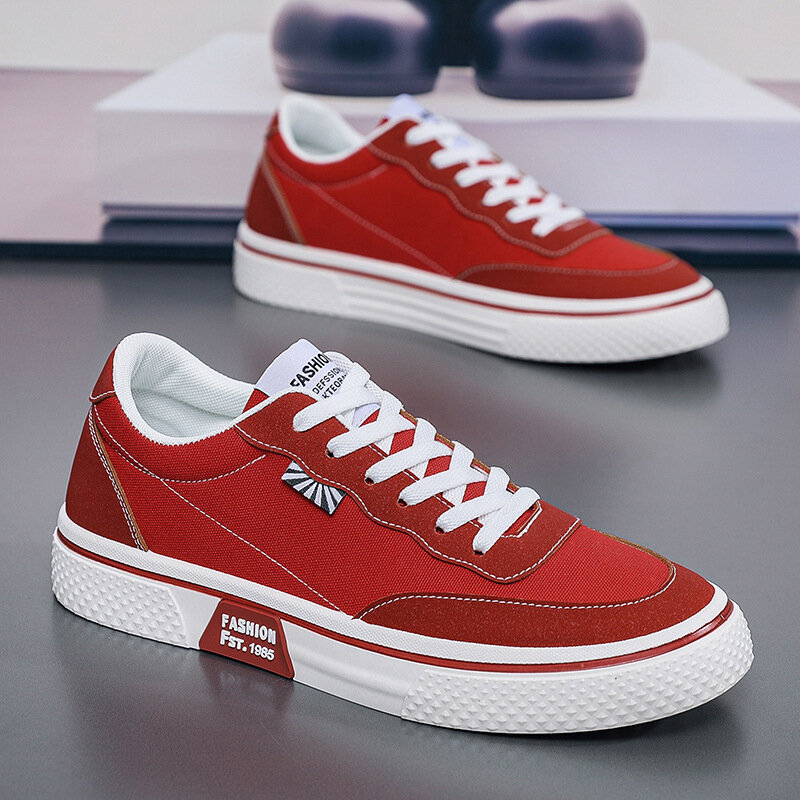 LUO Обувь мужская Летняя для водителей Белая сетчатая обувь/K800 red