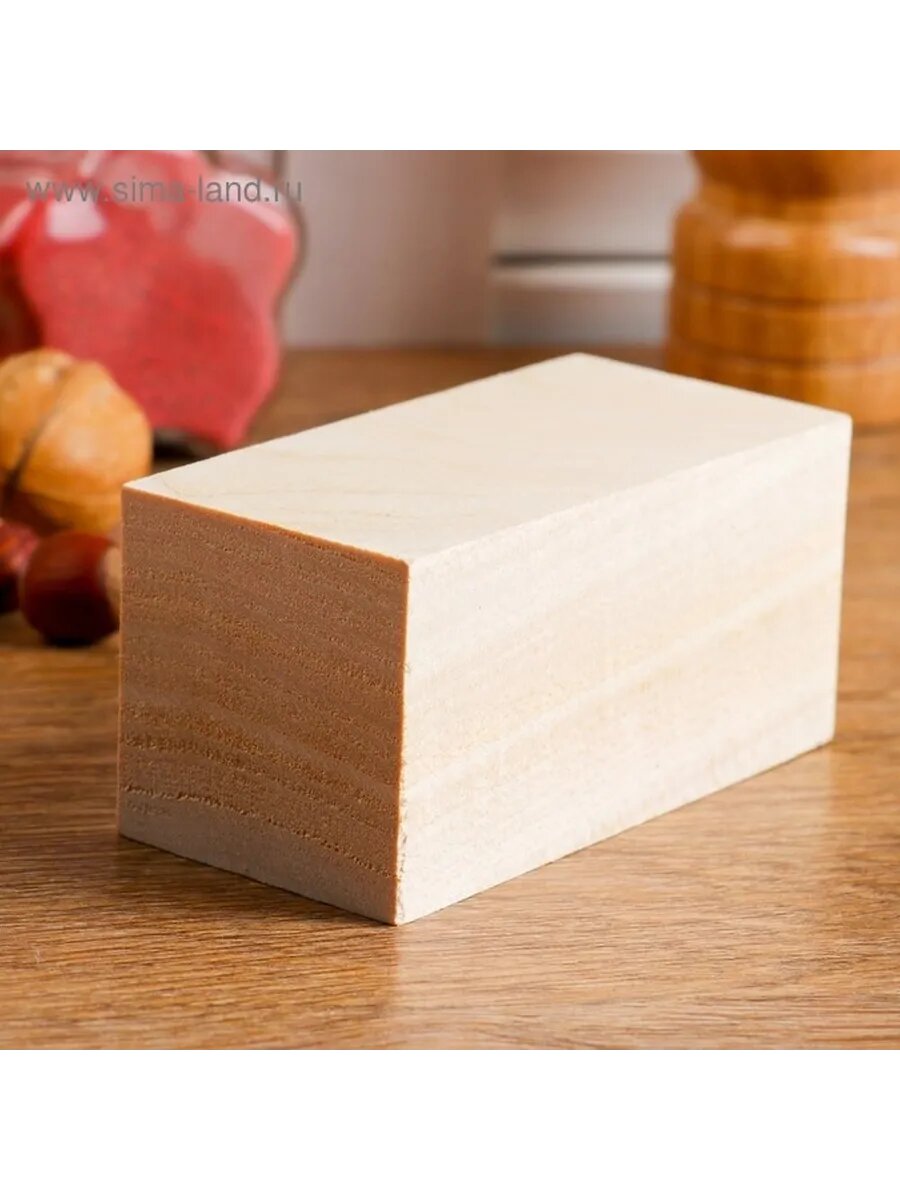 Липовый брусок для резьбы 50х50х100 мм