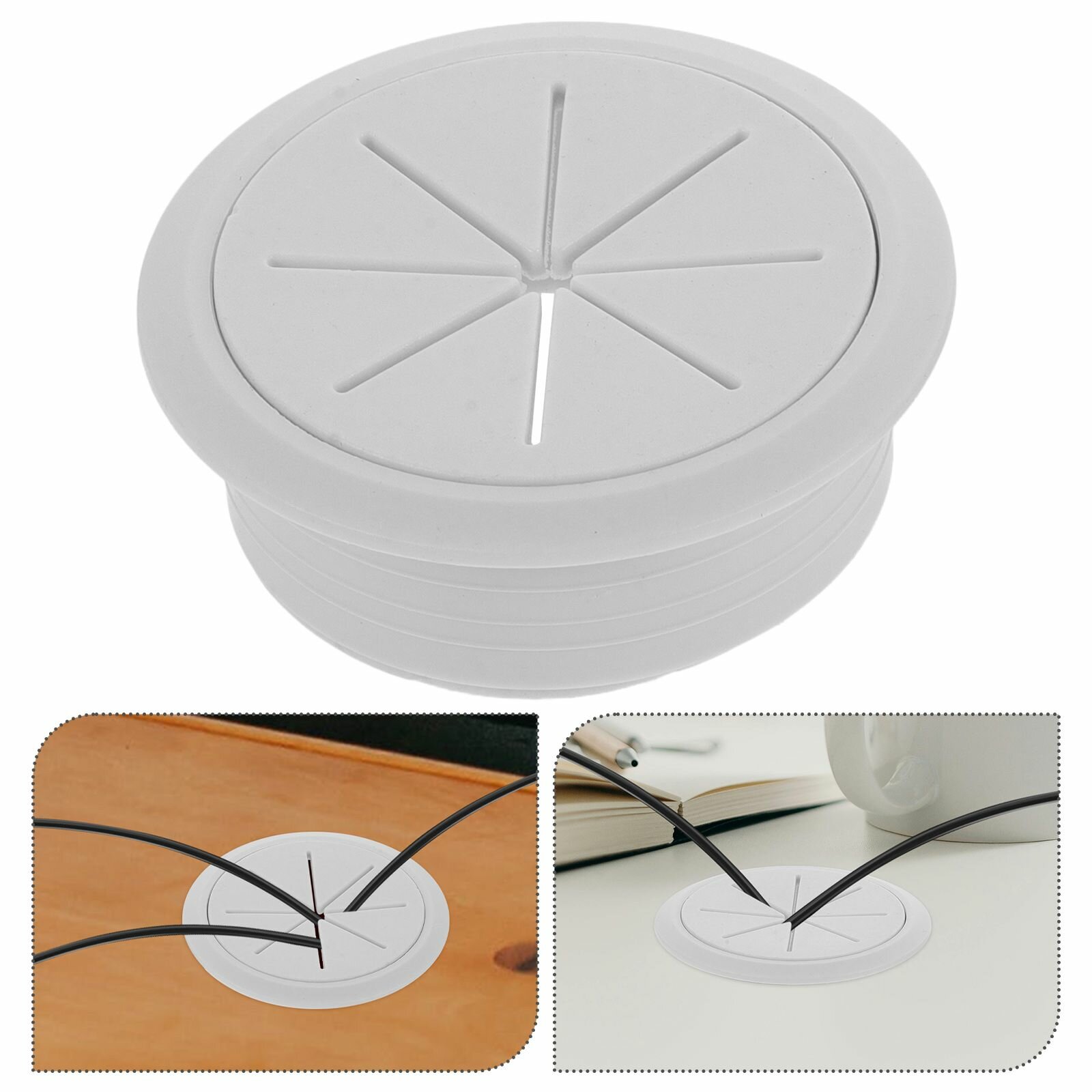 Громмет Для Кабеля, Простой Дизайн, Круглый, Для Рабочего Места, 4 Шт