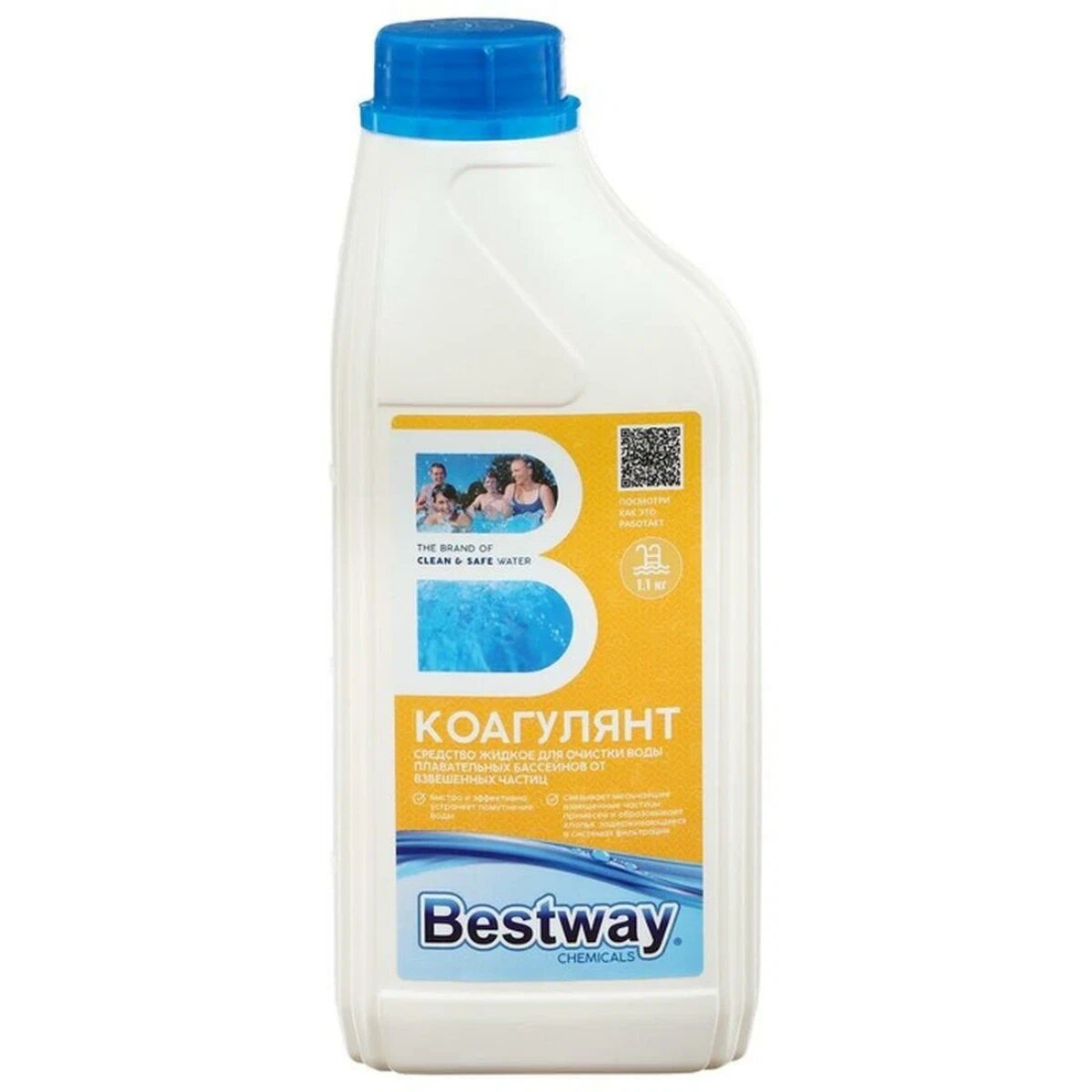 Коагулянт Bestway, для очистки воды в бассейнах, 1.1 л, от взвешенных частиц