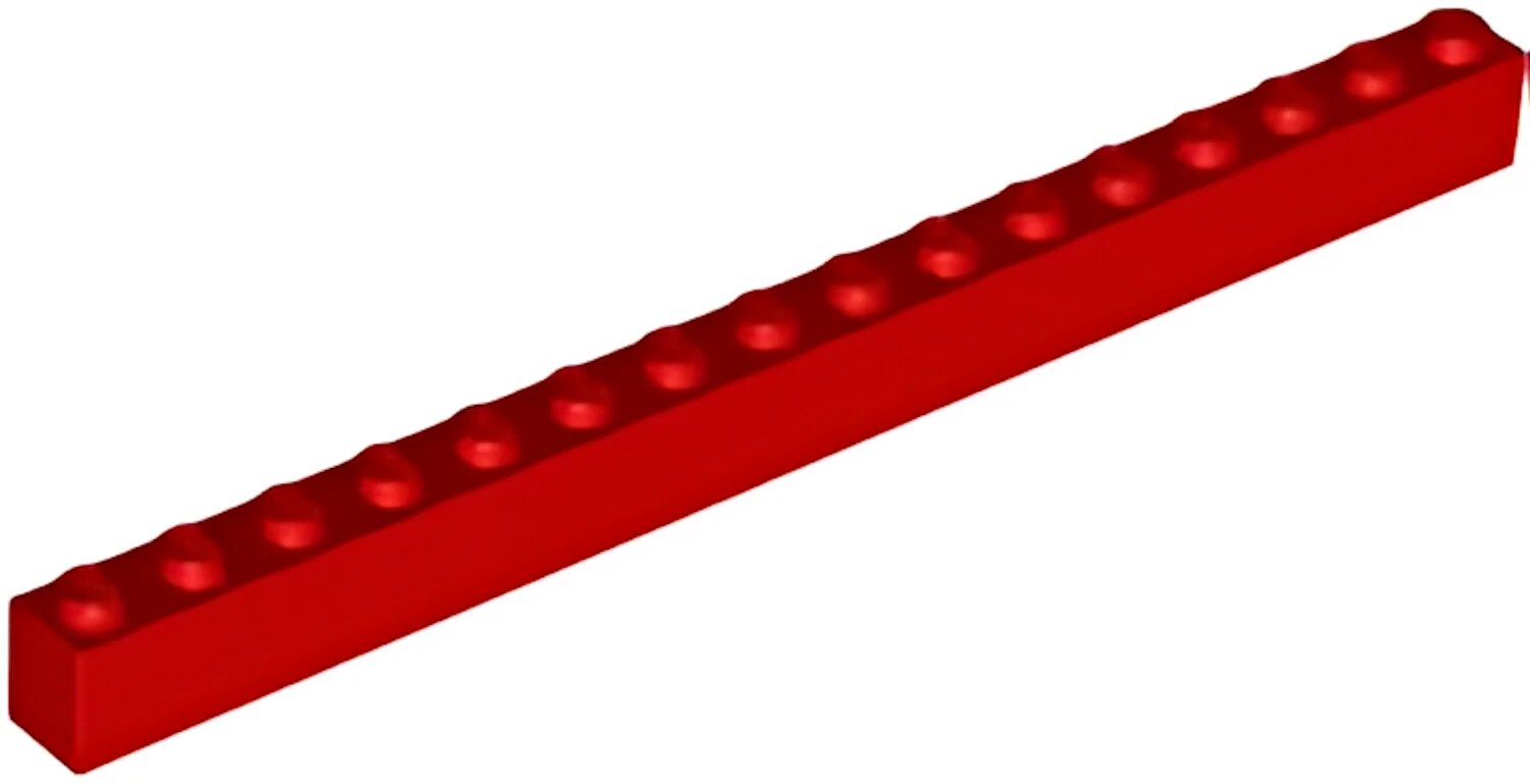 Деталь LEGO Кирпич LEGO Brick 1 x 16 2465 Red U