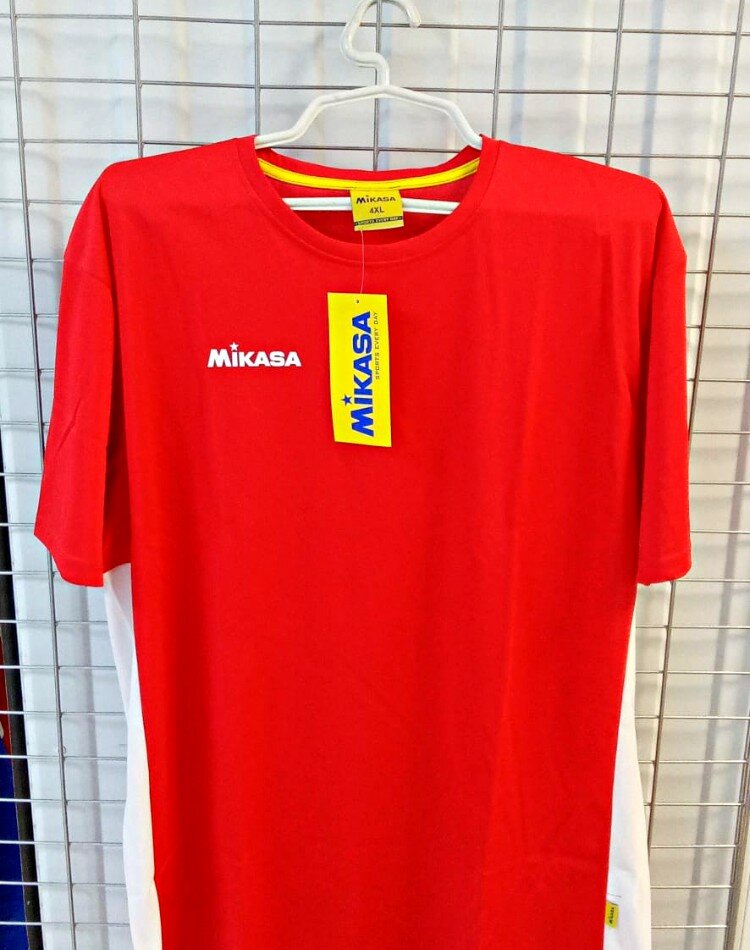 MIKASA размер 4XL ( русский 58 ) футболка спортивная волейбол футбол красная