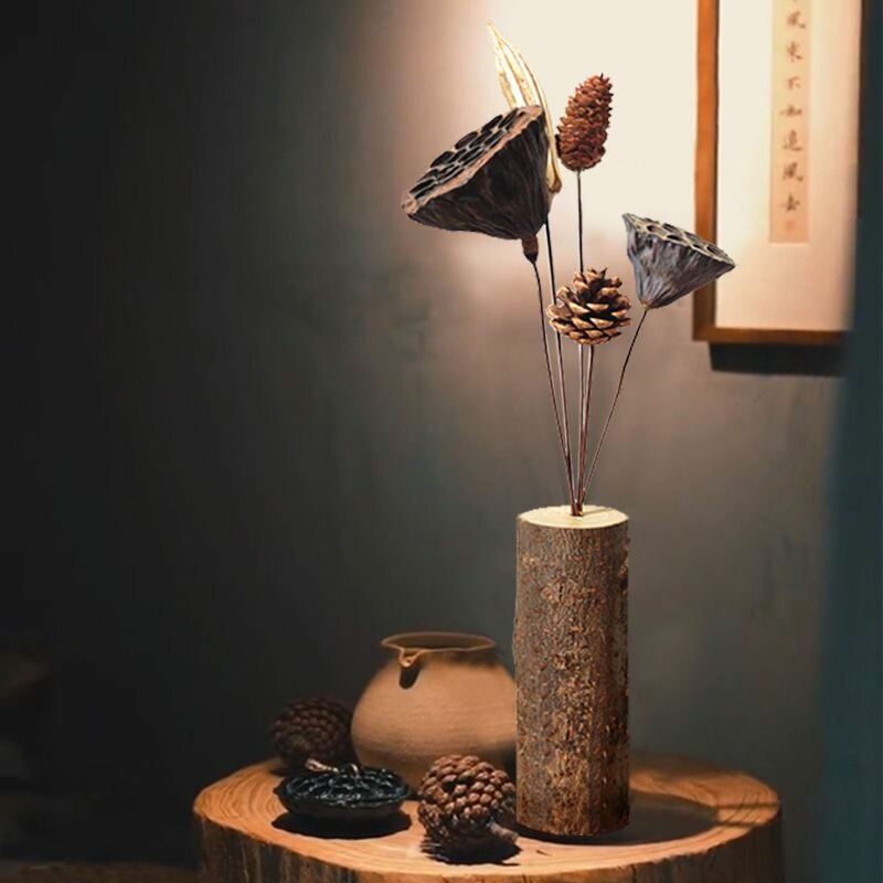 Винтажные натуральные сухие цветы из мертвого дерева, стиль дзен, настоящие стручки лотоса, сухие цветы лотоса, воздушно-сушеные декоративные украшения в китайском стиле для гостиной