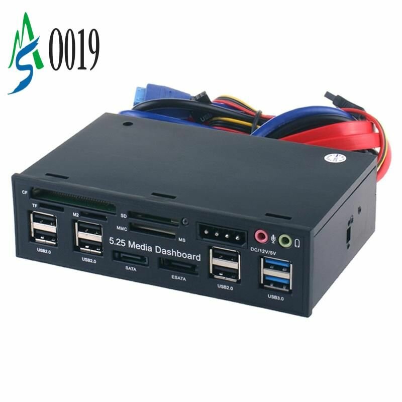 (V F B H) 5,25-Дюймовая Медиапанель С USB 2.0/3.0 Для Настольных Компьютеров