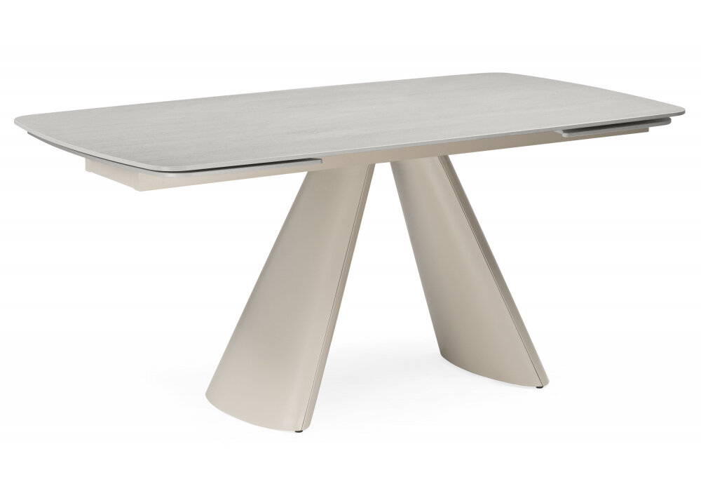 Керамический стол Grig woodville серый, керамика и металл, прямоугольная столешница