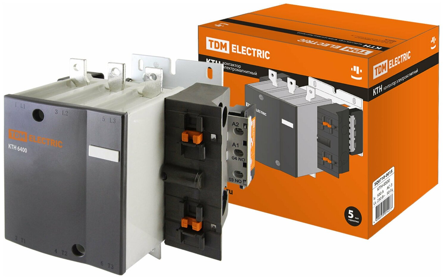 Контактор КТН-6500 500А 230В/АС3 TDM