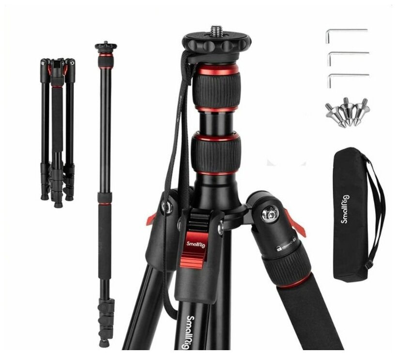 Штатив SmallRig 3983 T-10, для телефона/фото- и видеоаппаратуры, черный, 41-170 см