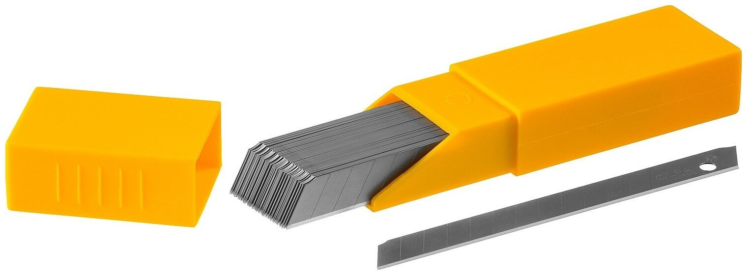 Лезвия сегментированные, 9 мм, 13 сегментов, 50 шт, в боксе OLFA OL-AB-50