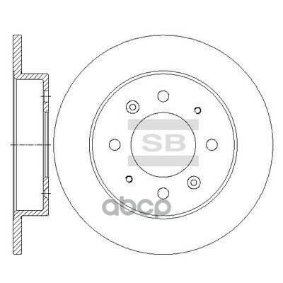 Диск тормозной KIA Cerato 1,5-2,0/CRDi 04/04->/ Spectra 1,5-2,0/CRDi 04/04-> Sangsin brake арт. SD2041