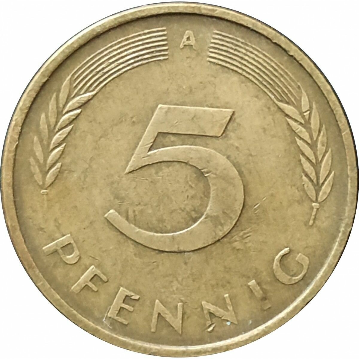 5 пфеннигов 1992 Германия A из оборота