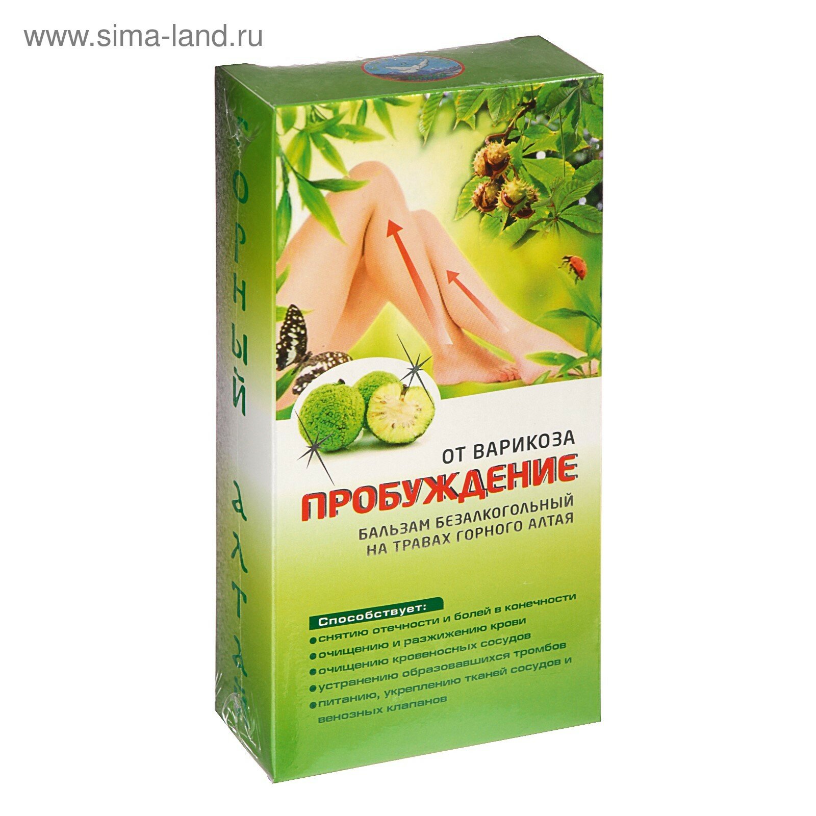 Безалкогольный алтайский бальзам на травах «Пробуждение» от варикоза, 250 мл