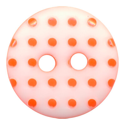 Пуговица "Gamma" AY 9955 18 " ( 11 мм) А 001/С024 белый/морковный