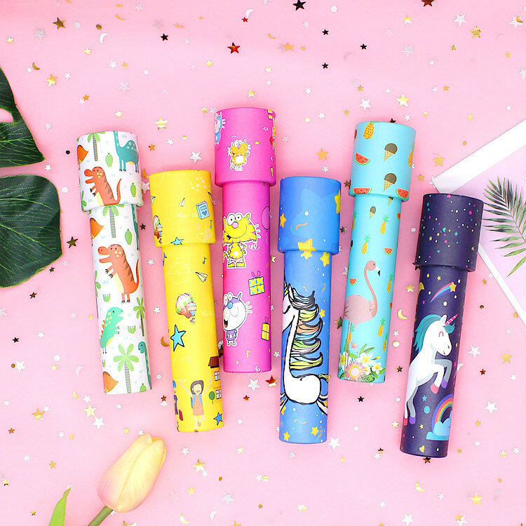 Вращающийся бумажный калейдоскоп, маленькая образовательная игрушка для детей, калейдоскоп, подарок на выпускной для детского сада