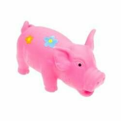 Игрушка для собак Petmax - Свинка в цветочек, латекс 14 см. Для игр