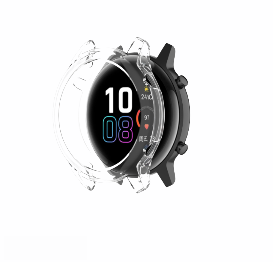 Чехол-кейс-пенал MyPads для умных смарт-часов Honor Watch Magic 2 42mm (leather / silicone strap) силиконовый прозрачный