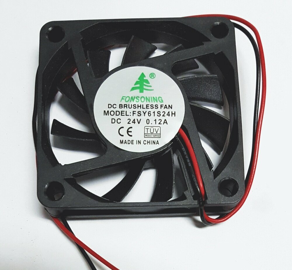 Вентилятор Fonsoning 60X60x10 FSY61S24H, 4000rpm, 28dB(M), 0.12A, 2pin, 24v