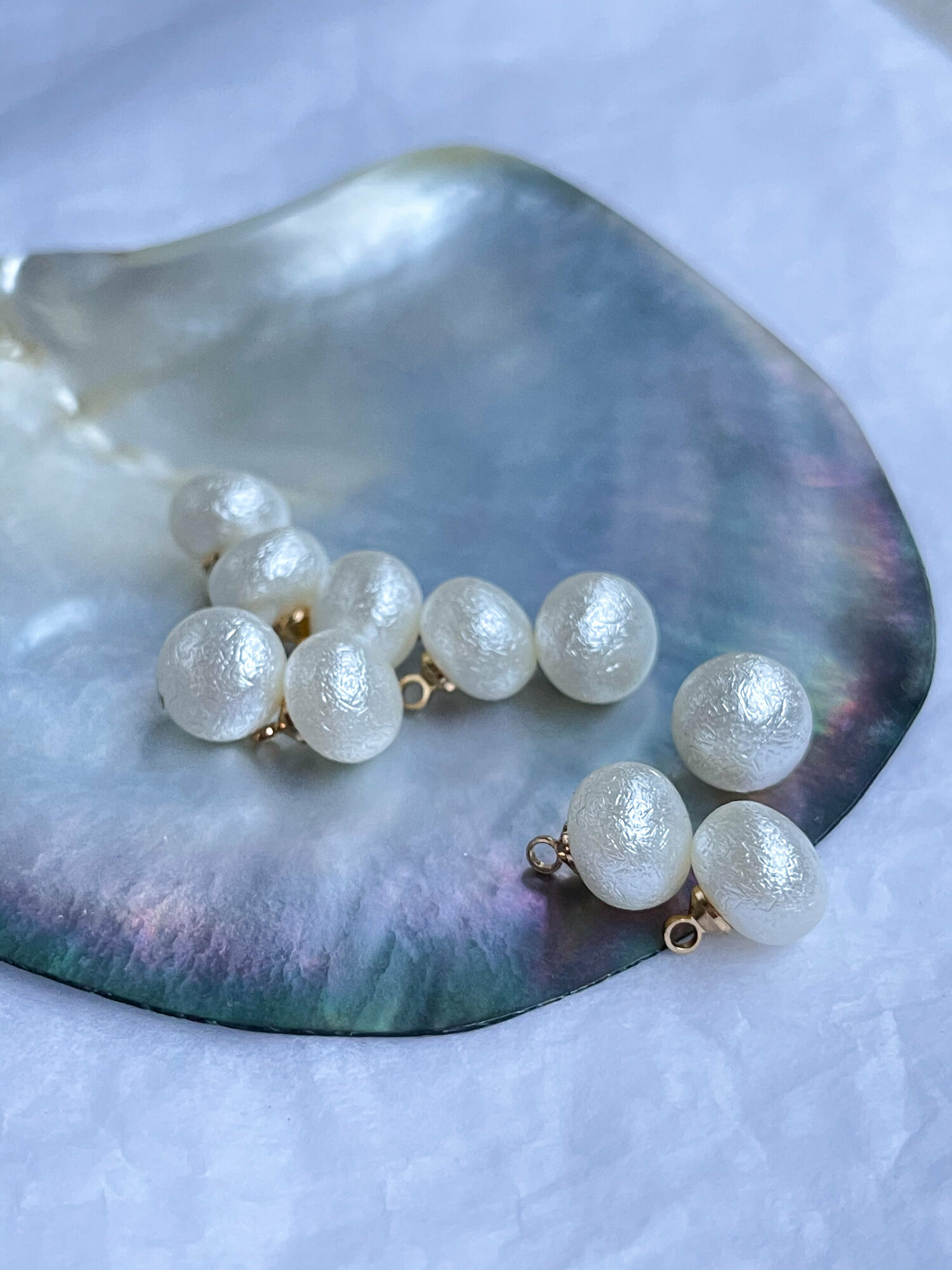 Пуговицы жемчужные 10 мм. 10 штук / пуговицы для рубашки, для блузки