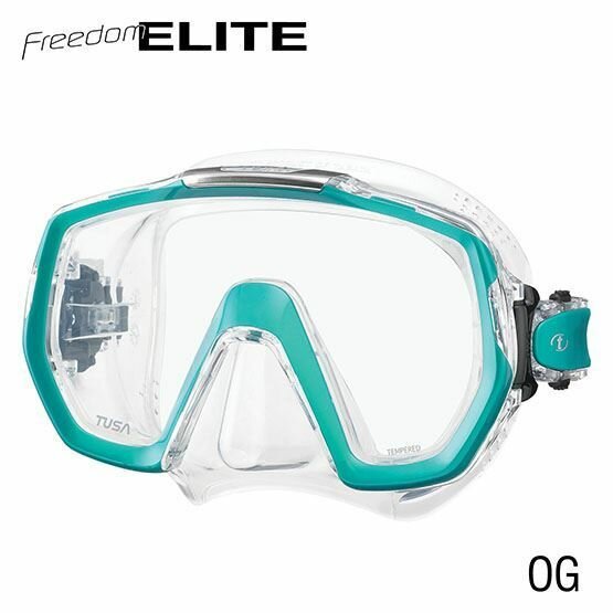 Маска FREEDOM ELITE прозрачный силикон бирюзовый