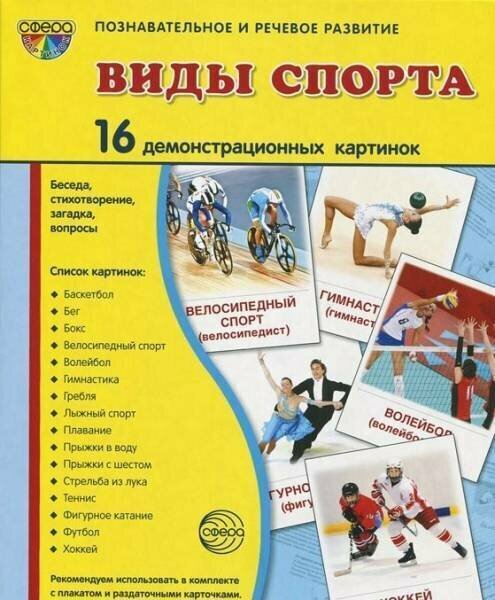 Т. В. Цветкова. Супер. Виды спорта. 16 демонстрационных картинок с текстом на обороте. 0+