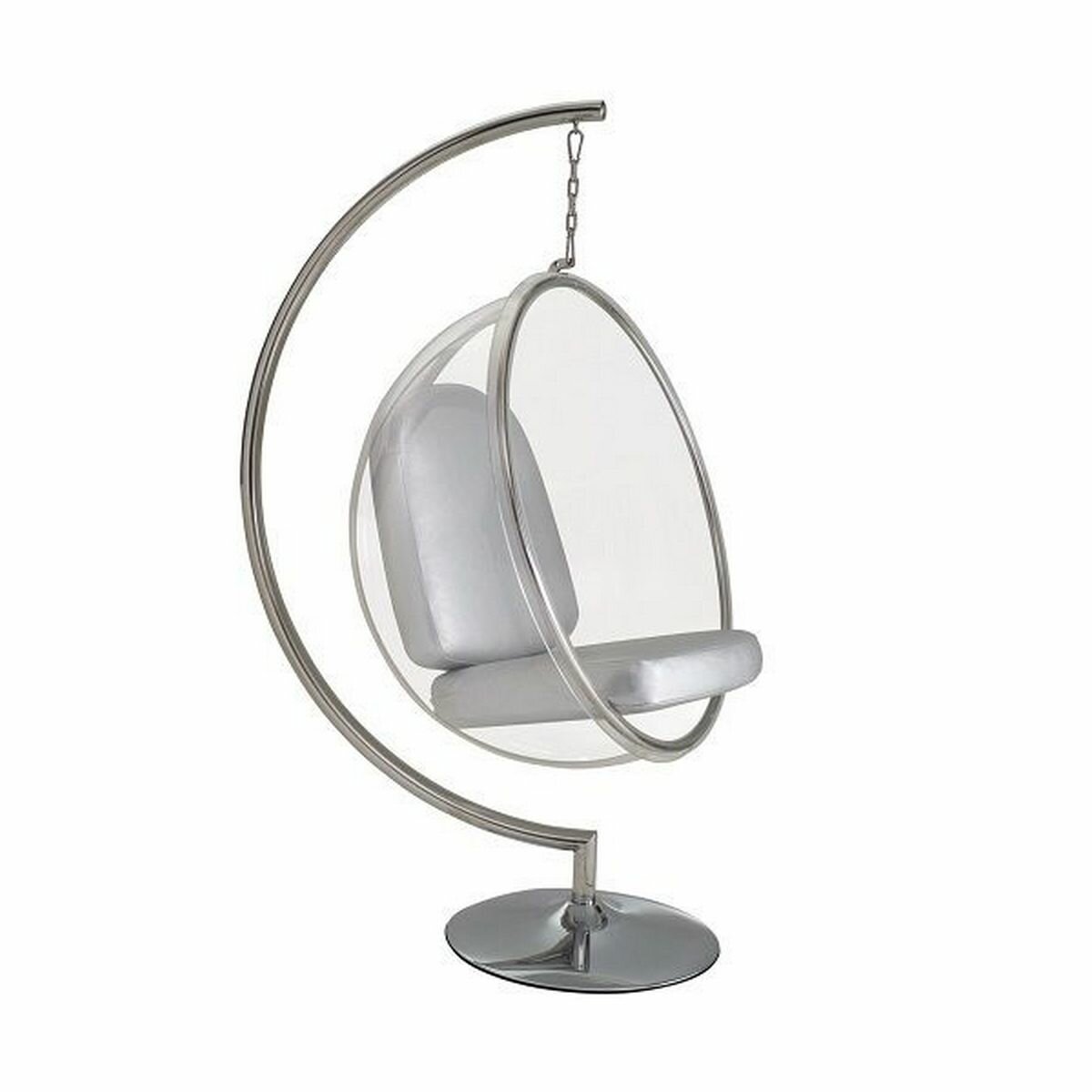 Кресло пузырь Bubble Chair Base, подвесное на ножке размер 106 см (другой цвет, пишите в комментарий, велюр, хром)