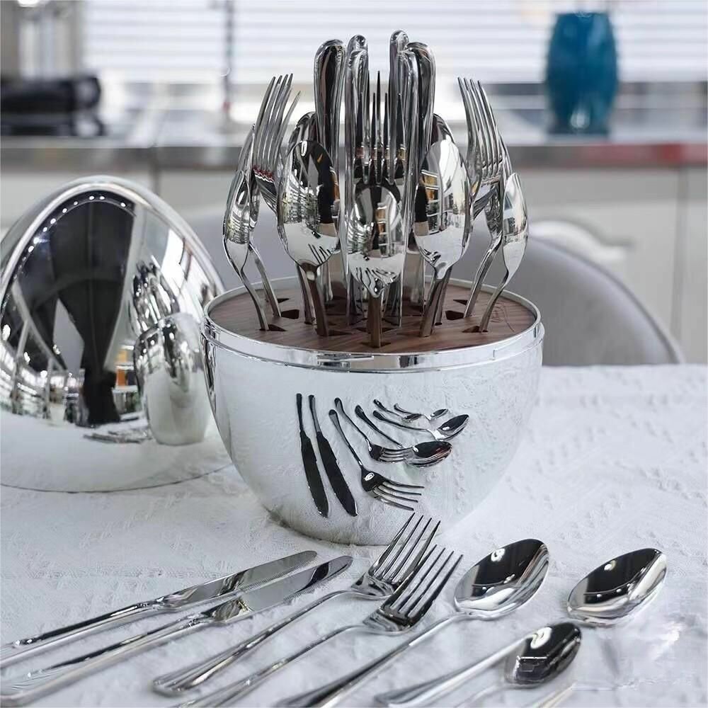 Набор столовых приборов Christofle, нержавеющая сталь, посеребрение, 24 шт