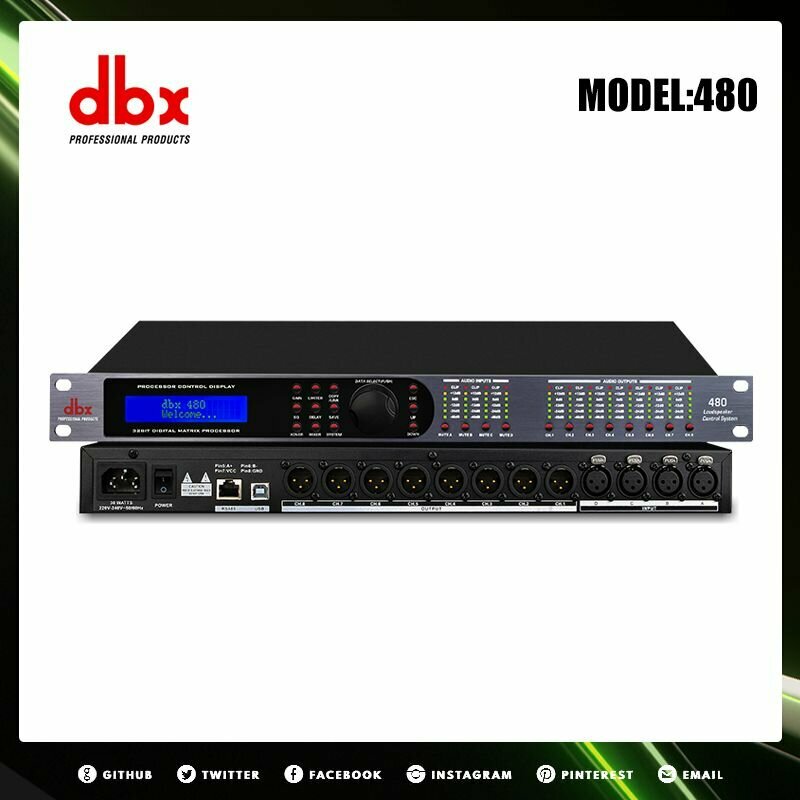 DBX 480 4 входа 8 выходов аудио процессор, цифровой кроссовер эквалайзер