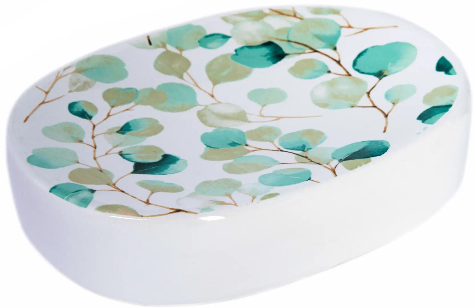 Мыльница Свежесть доломит цвет белый зеленый лазурный