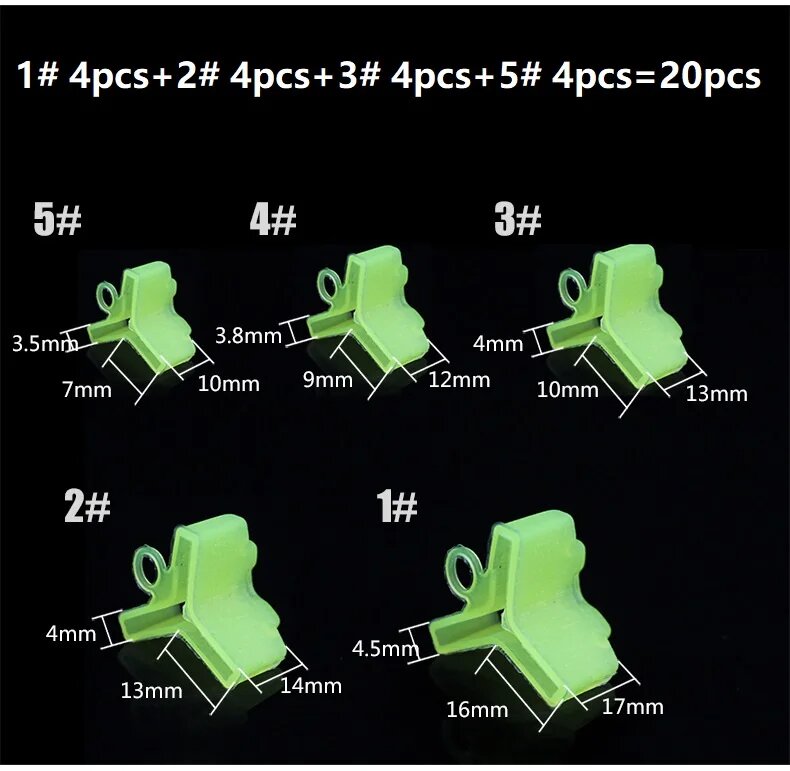 Пластиковые рыболовные чехлы для тройных крючков 20 шт. f