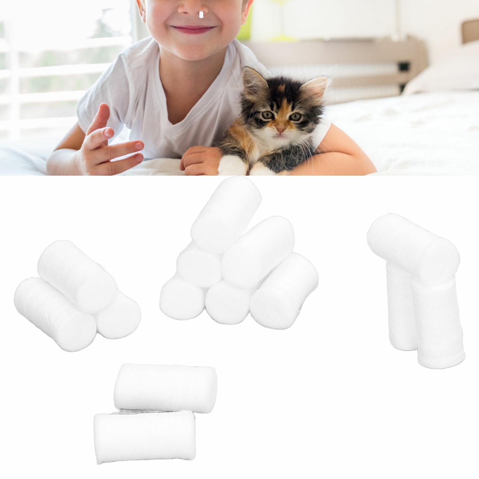 Ватные тампоны для быстрого остановки носовых кровотечений, 1 упаковка из 50 шт,10*20mm