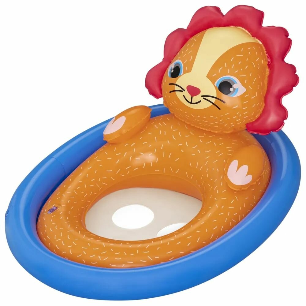 Надувной круг детский/водные ходунки для плавания Bestway 34180, Animals" 76*55 см, 3 цвета, 1-2 года, до 18 кг