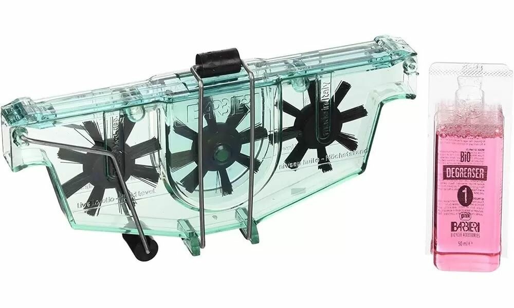 Машинка BARBIERI для чистки цепи в 2-х плоскостях с очистителем