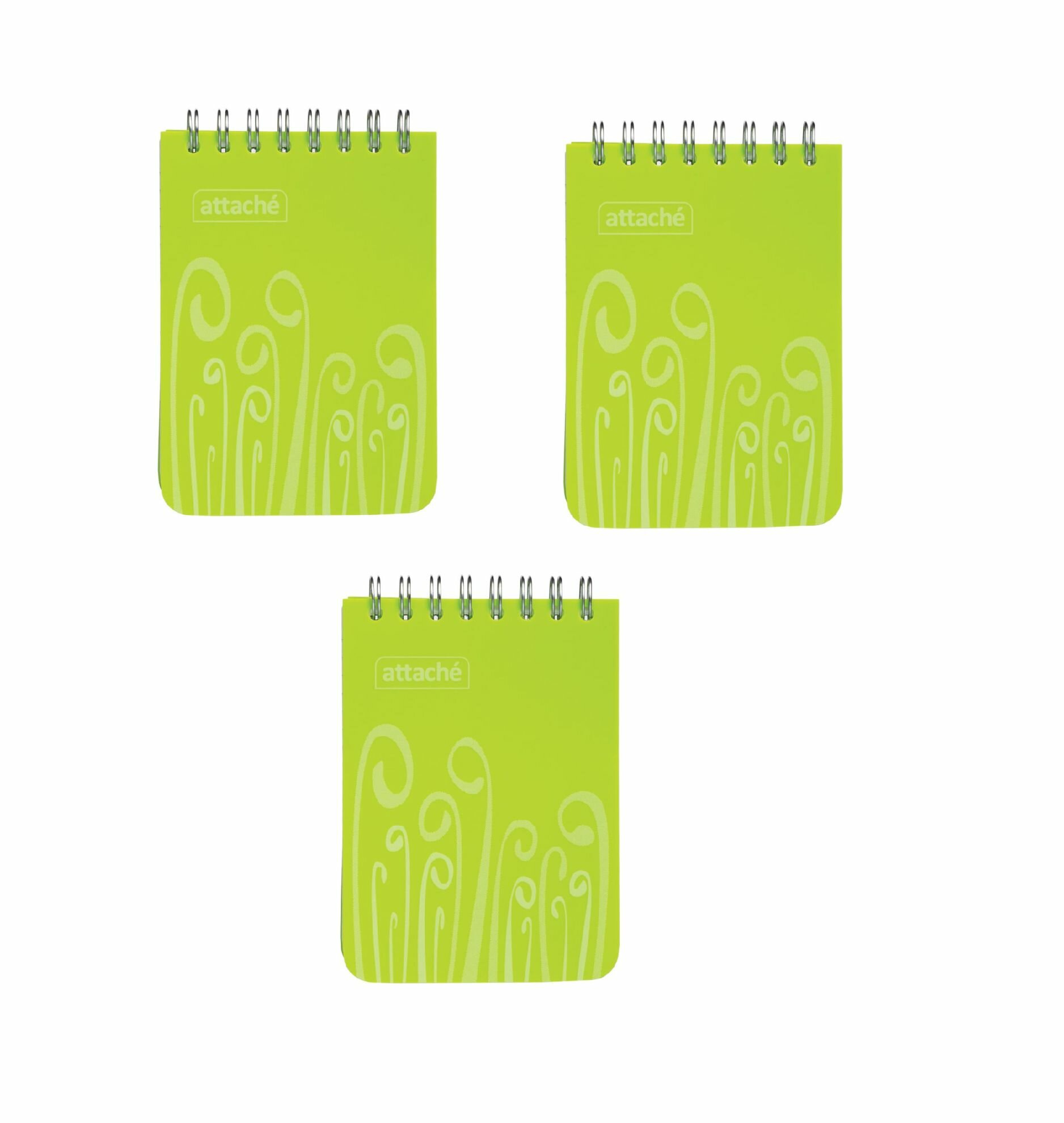 Attache Блокнот А7, пластиковая обложка, 80 л, 3 уп