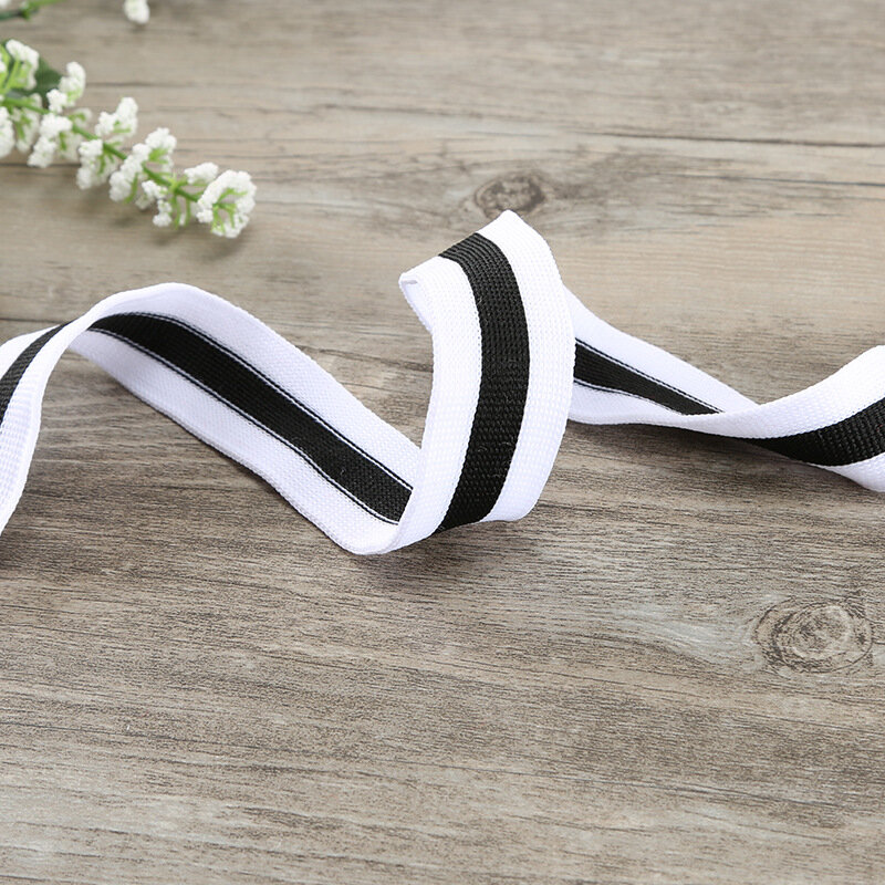 Пояс вязаный, с окантовкой, неэластичный, полиэстер, красный и белый