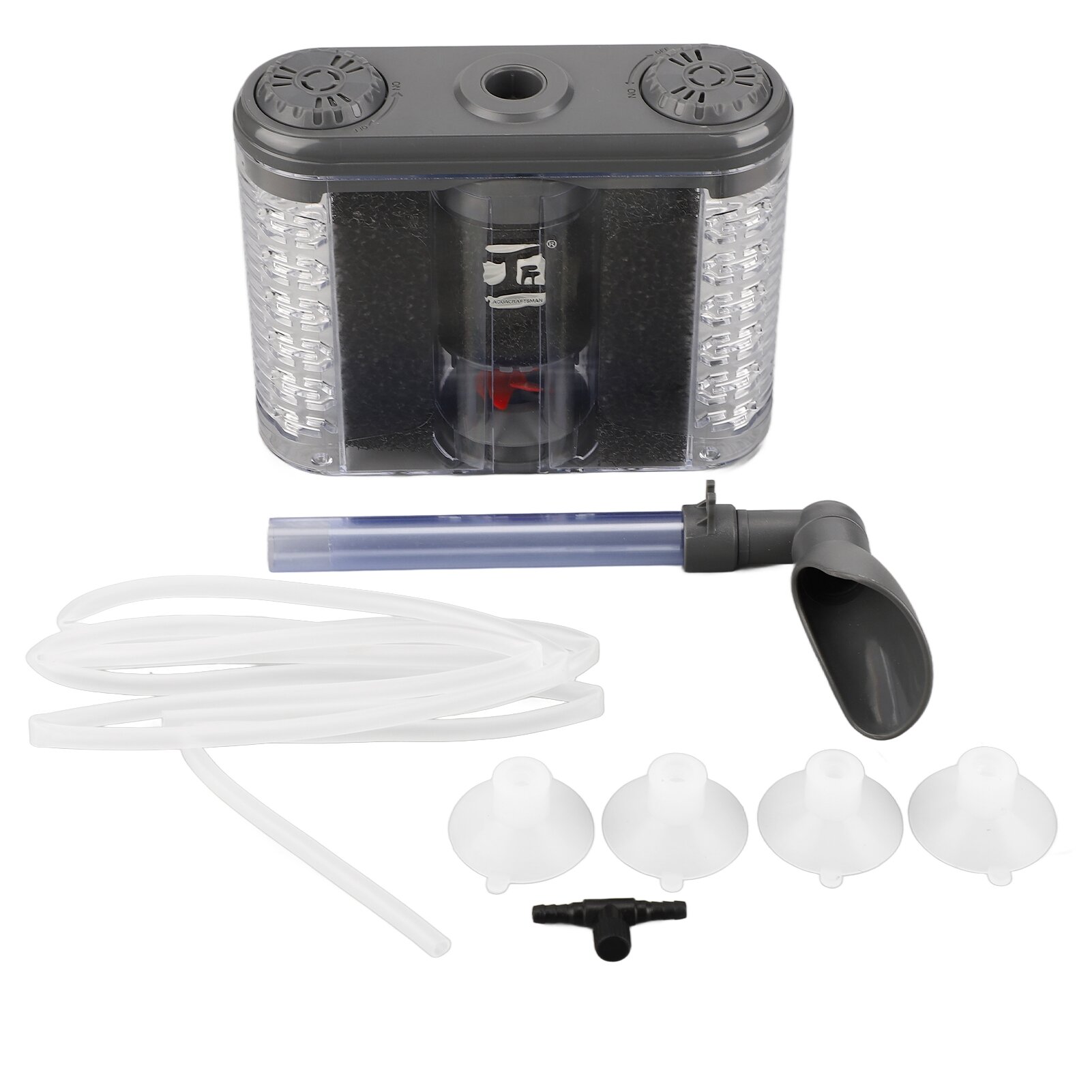 Аквариумный фильтр с губкой, тихий, для очистки от отходов, аэрации и культивирования бактерий, двойная губка для фильтрации в рыбном аквариуме.