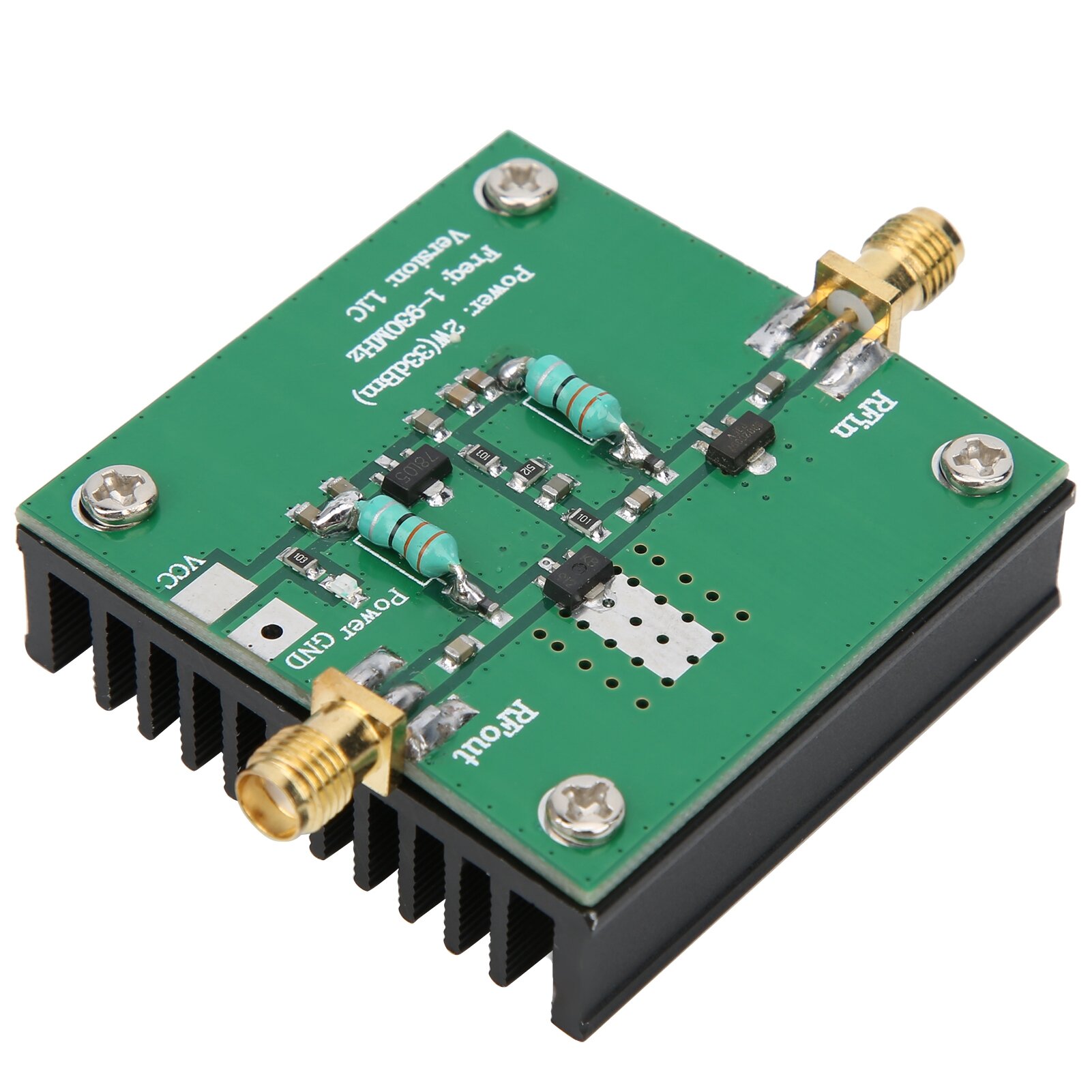 12V DC RF Power Wideband Amplifier Amplification Module 1-930MHz Working Frequency