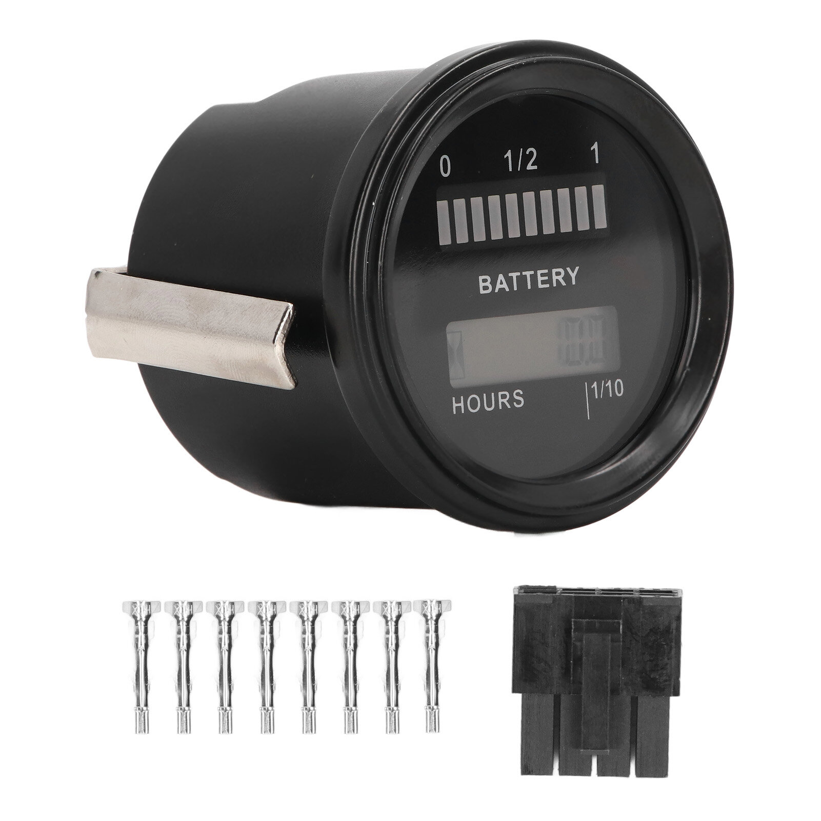 Цифровой Индикатор Заряда Батареи Счетчик Моточасов Многофункциональный Датчик IP65 Водонепроницаемый для Электромобилей Тележек Газонокосилок